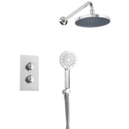 Triton Rear-Fed Concealed Chrome Thermostatic Dual Control Mixer - Screwfix