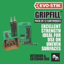 Evo-Stik Gripfill Solvented Grab Adhesive Beige 350ml 12 Pack - Screwfix