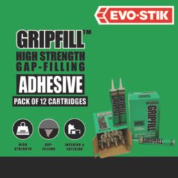 Evo-Stik Gripfill Solvented Grab Adhesive Beige 350ml 12 Pack - Screwfix