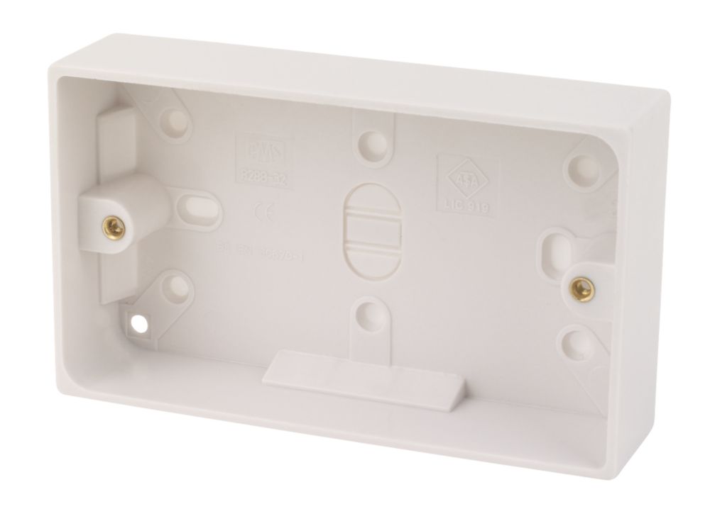 2 Gang Surface Pattress Back Boxes | Wiring Accessories | Screwfix.com