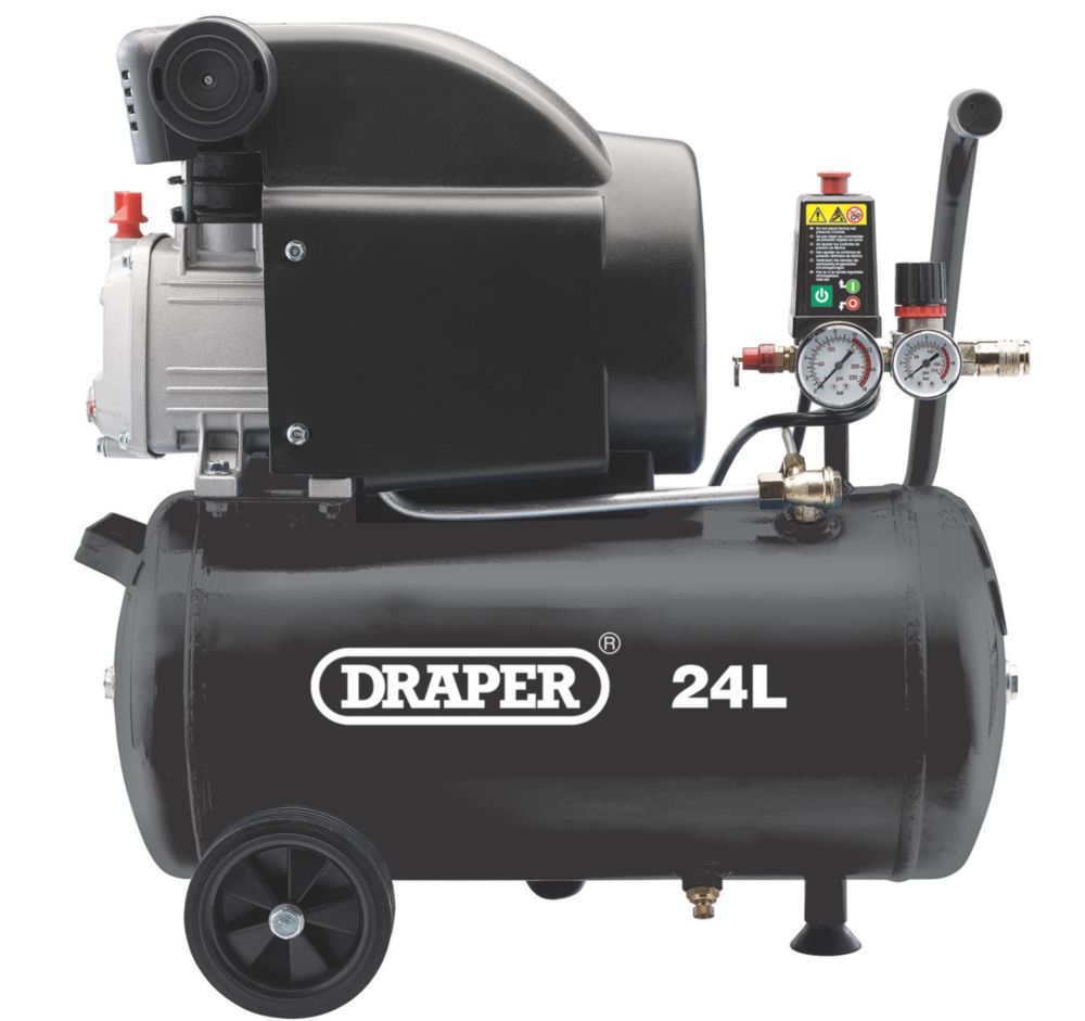 Draper 24980 24Ltr Brushless Electric Direct Drive Air Compressor 230V ...