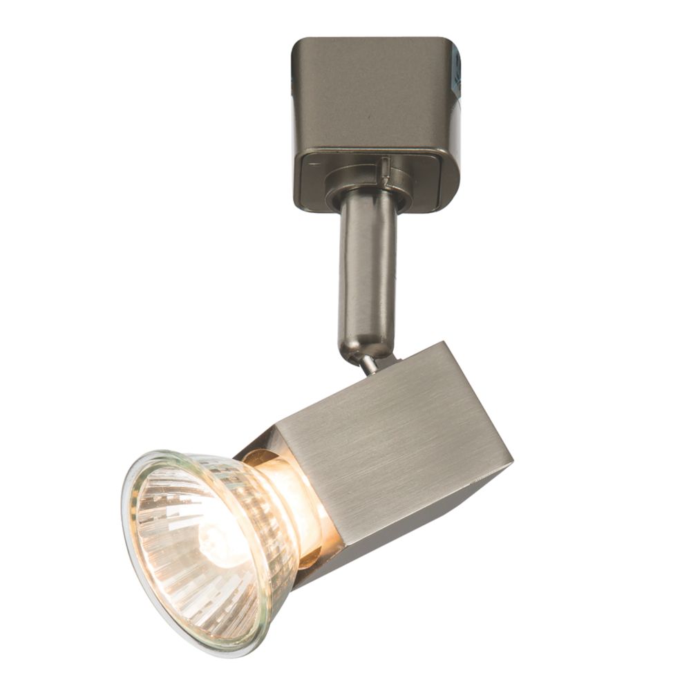 Knightsbridge 1-Circuit Light Fitting for Track Lighting Brushed Chrome ...