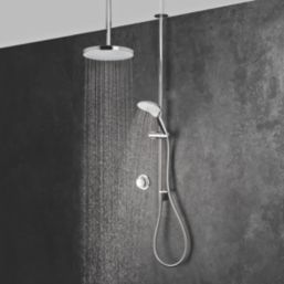 Mira Mode Dual Gravity-Pumped Ceiling-Fed Chrome Thermostatic Digital ...
