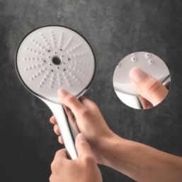 Mira Mode Dual Gravity-Pumped Ceiling-Fed Chrome Thermostatic Digital ...