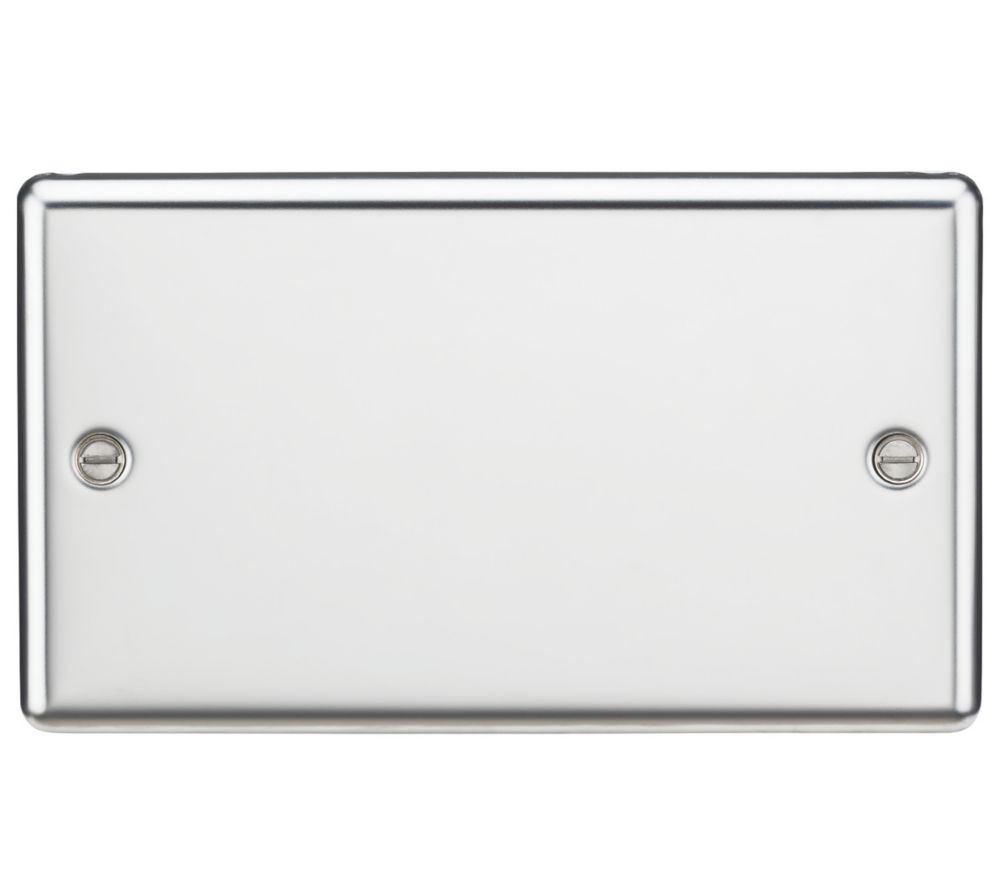 Knightsbridge 2-Gang Blanking Plate Polished Chrome - Screwfix