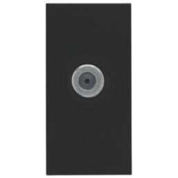 British General Modular F-Type Satellite Socket Black - Screwfix