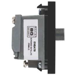 British General Modular F-Type Satellite Socket Black - Screwfix