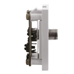 LAP Modular F-Type Satellite Socket White - Screwfix
