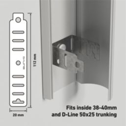 D-Line Fire Rated Safe-D F-Clips 40mm 50 Pack - Screwfix