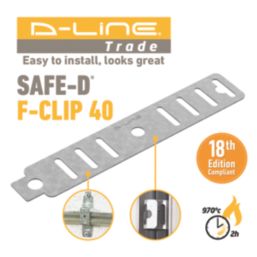 D-Line Fire Rated Safe-D F-Clips 40mm 50 Pack - Screwfix