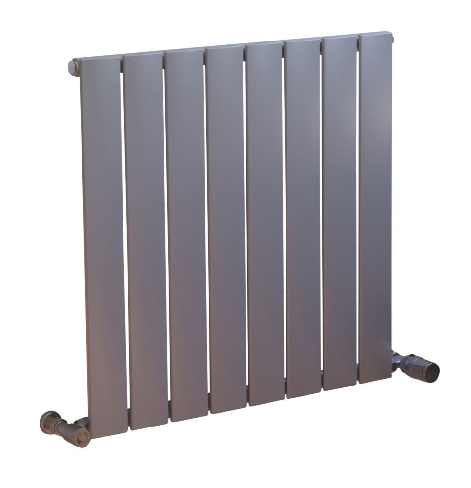 Ximax 600mm x 595mm 1403BTU Silver Vertical Designer Radiator - Screwfix