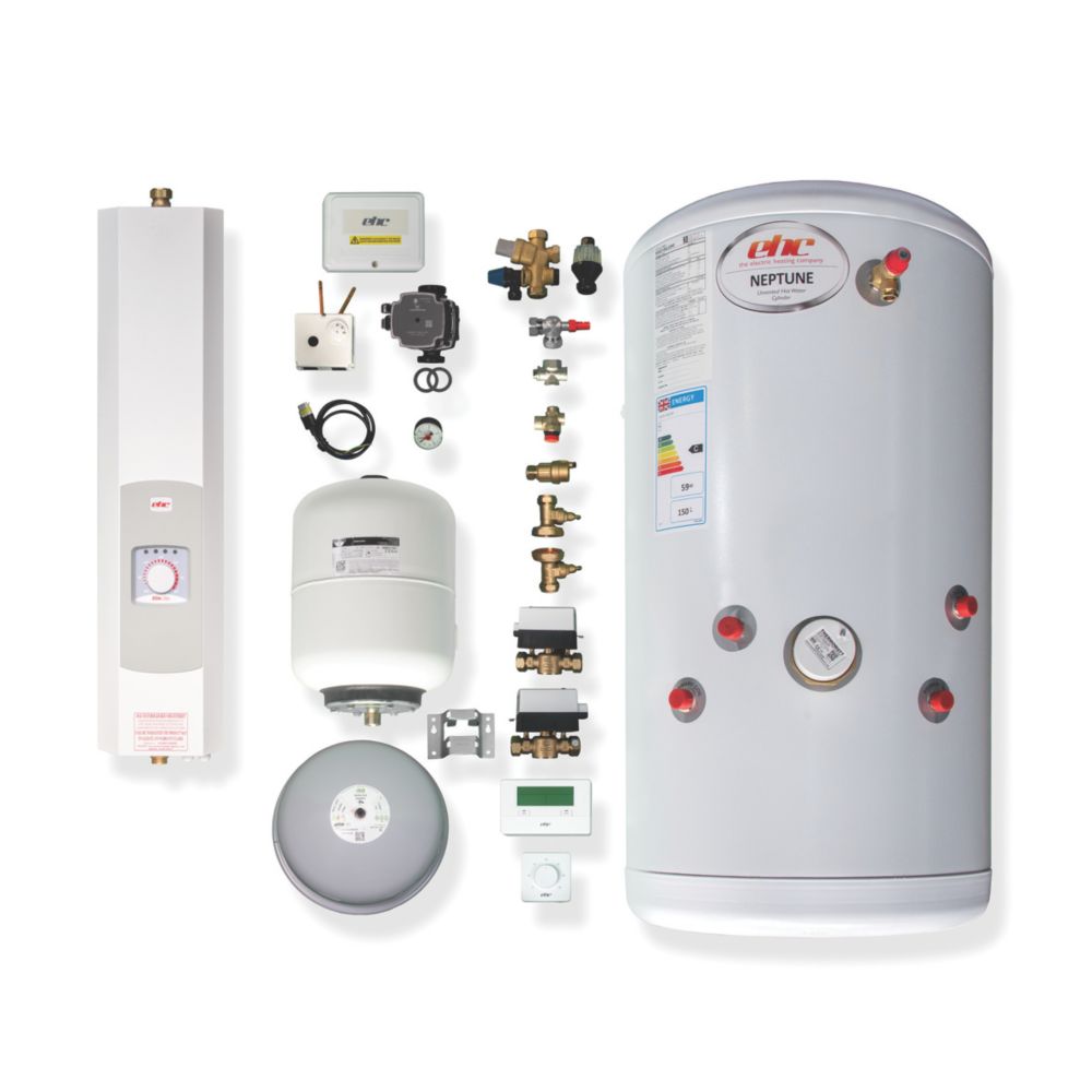 EHC Slim Jim 180Ltr Indirect Unvented Electric Heat Only Boiler Kit ...