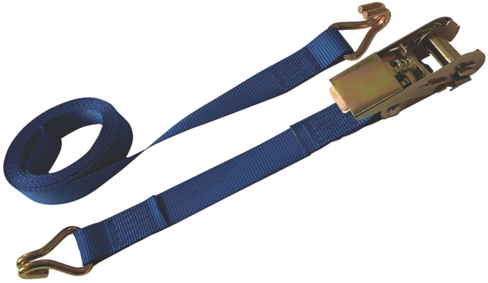 Ratchet Strap with J-Hooks 3m x 25mm - Screwfix
