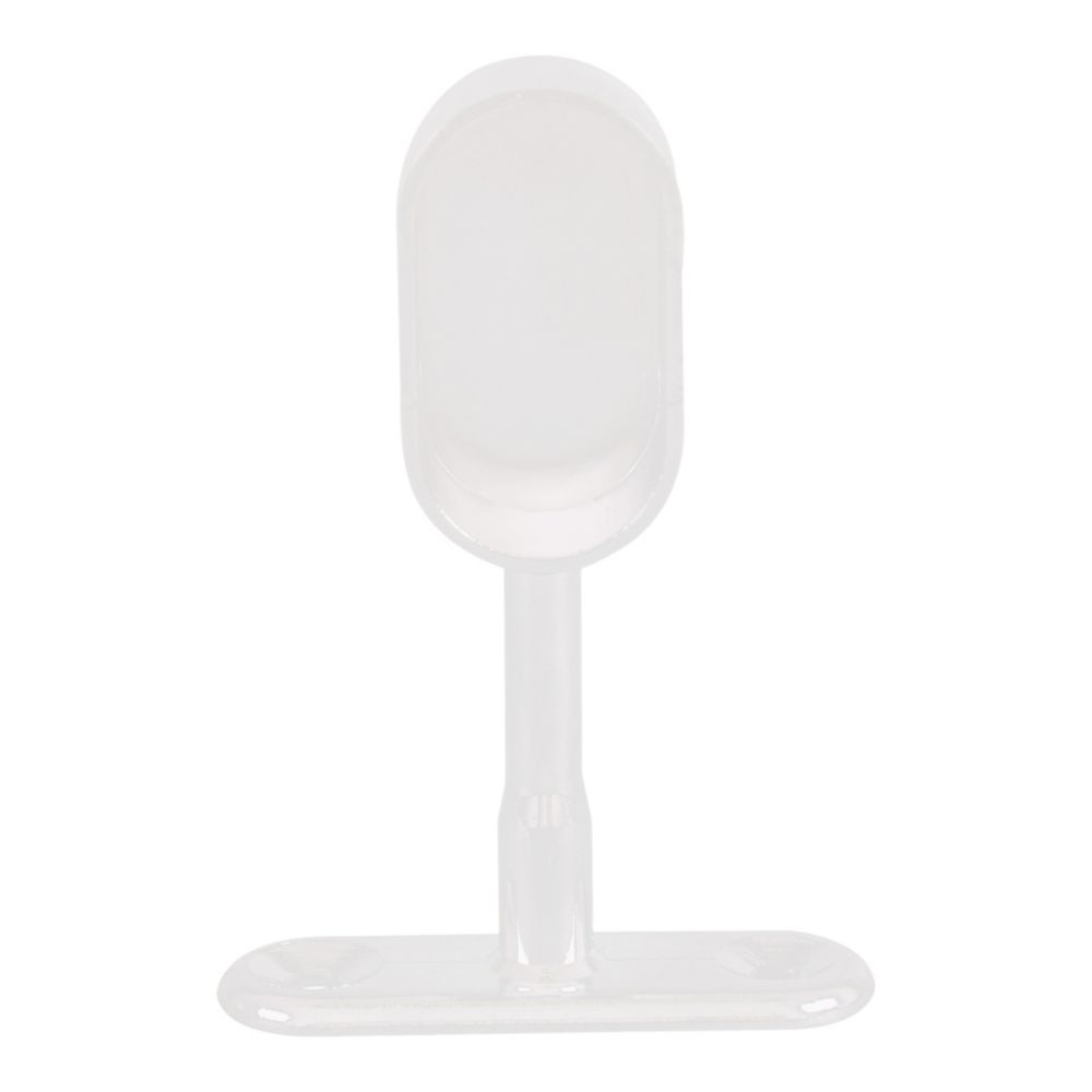 Essentials Oval Rail End Brackets White 30mm 2 Pack - Screwfix