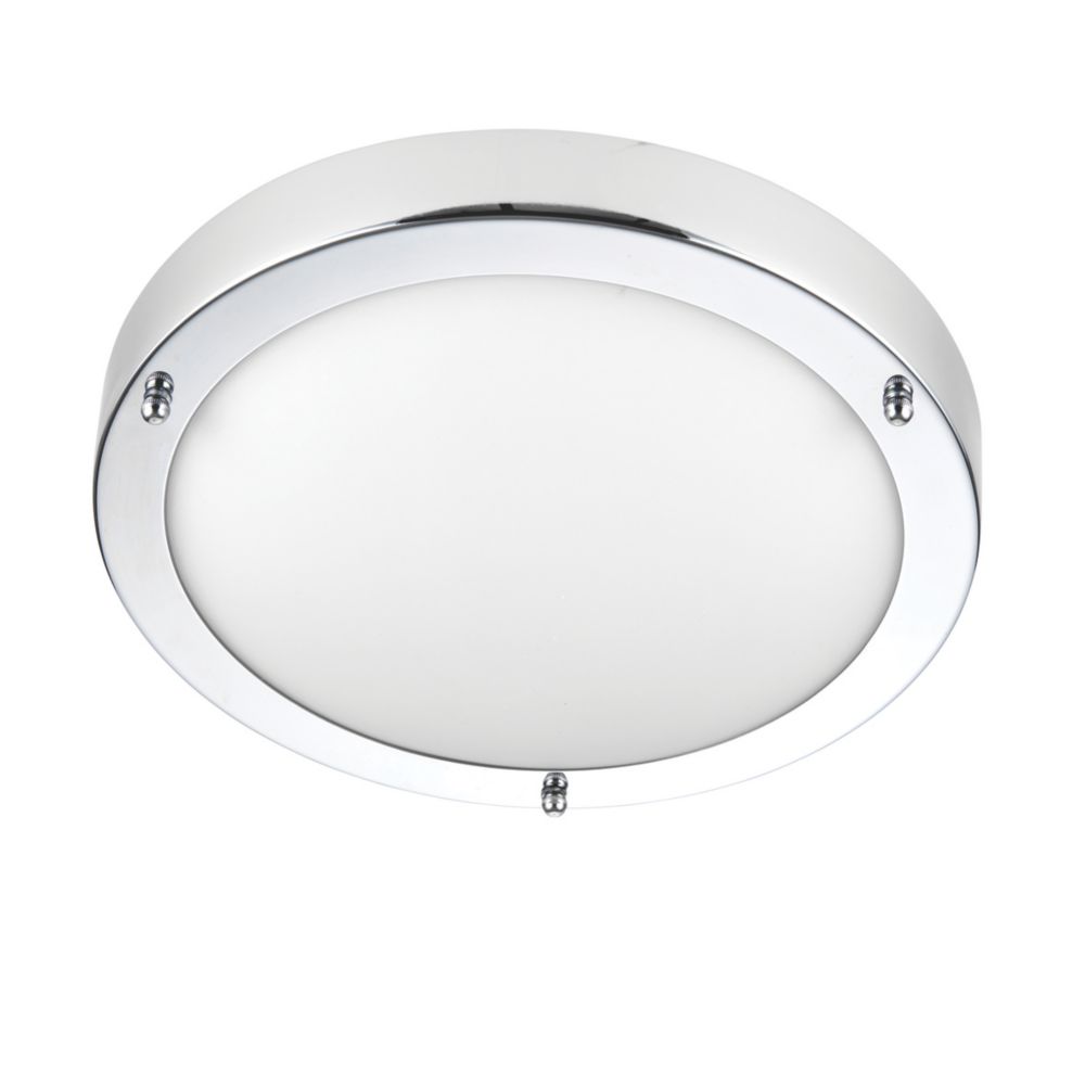 Saxby Portico Bathroom Ceiling Light Chrome - Screwfix