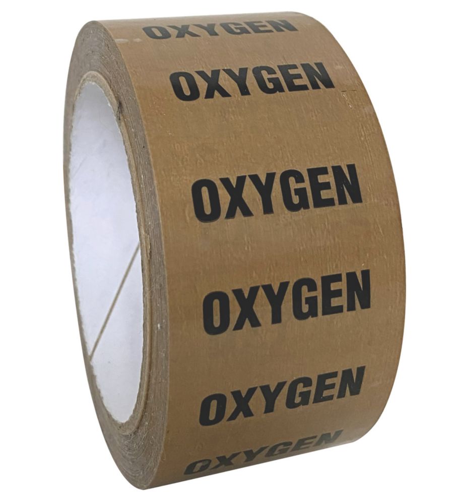 Essentials Oxygen Pipe Marking Tape Brown 30m x 50mm - Screwfix