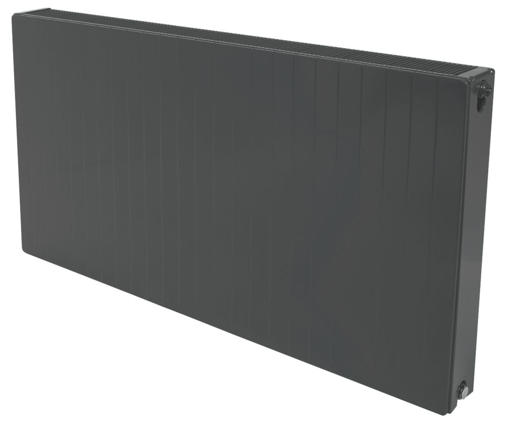 Stelrad 600mm x 1400mm 7606BTU Grey Type 22 Convector Radiator - Screwfix