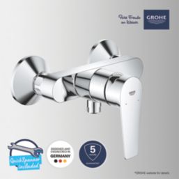 Grohe Start Edge Exposed Single Outlet Manual Chrome Wall-Mounted ...