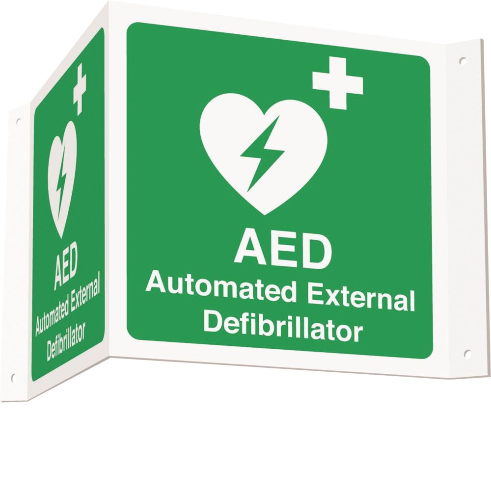 Essentials Automated External Defibrillator Projecting Sign (3D) 200mm ...