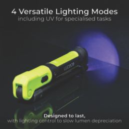 Luceco Rechargeable LED Slim Foldable Inspection Torch with Power Bank ...