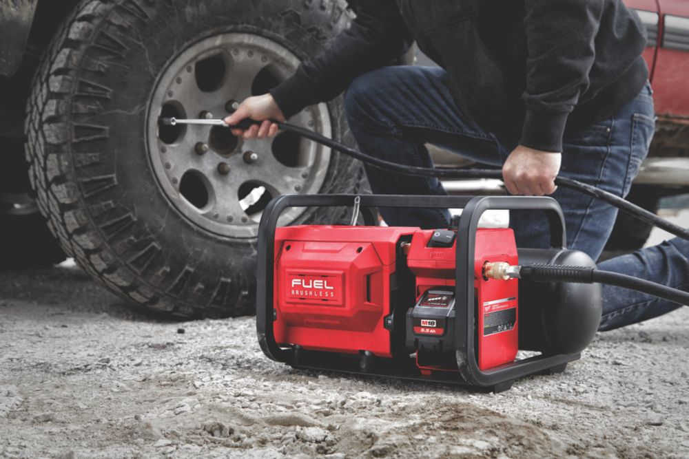 Milwaukee M18FAC 0 FUEL 7.6Ltr 18V Li Ion RedLithium Brushless Cordless Compressor Bare Screwfix