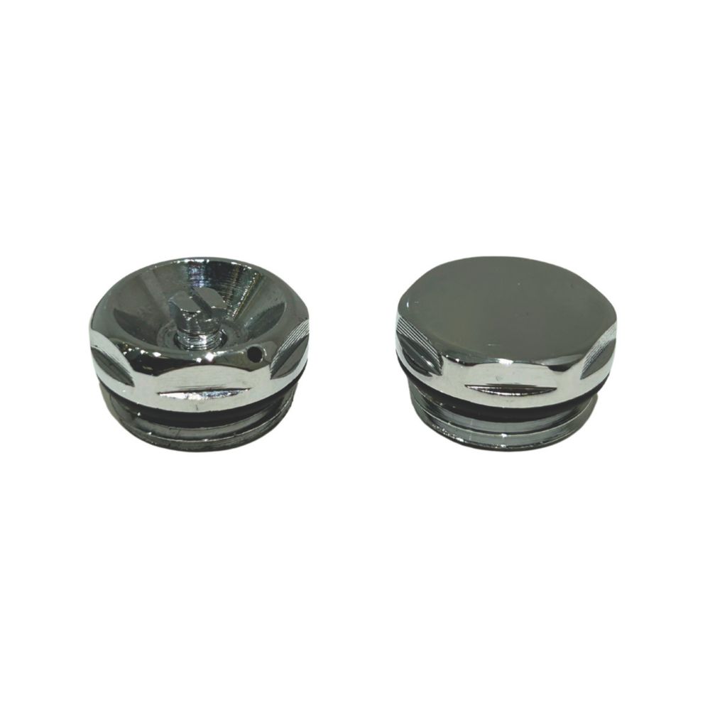 ETAL Vent & Blanking Plug Kit (24mm) Chrome 2 Pieces - Screwfix