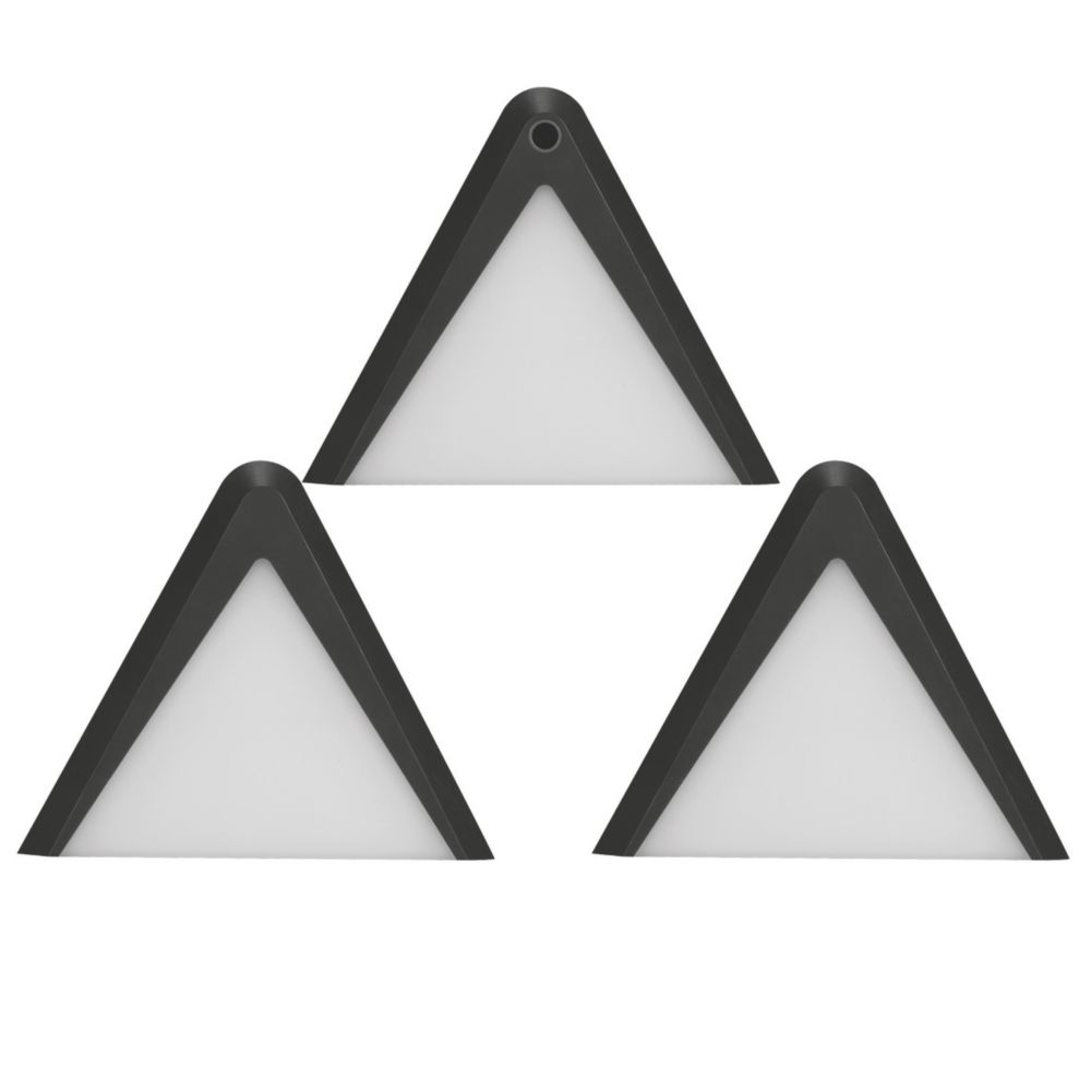 4lite Hampton Triangular LED Black Warm White Under Cabinet Lights ...