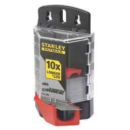 Stanley FatMax 8-11-800 Carbide Straight Knife Blades 50 Pack - Screwfix