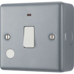 British General 20A 1-Gang DP Metal Clad Control Switch & Flex Outlet ...