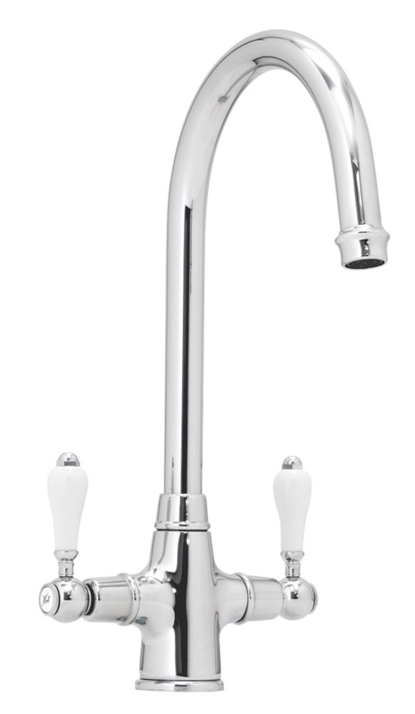 Abode Ludlow Traditional Kitchen Mixer Tap Chrome - Screwfix