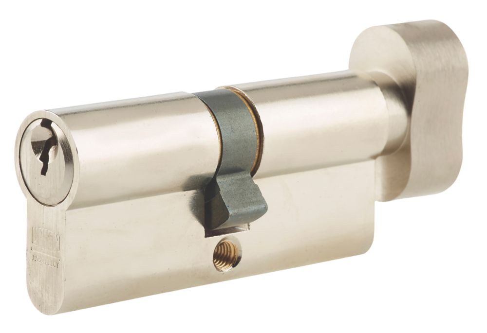 Union 6-Pin Thumbturn Euro Cylinder Lock 40-40 (80mm) Satin Nickel ...