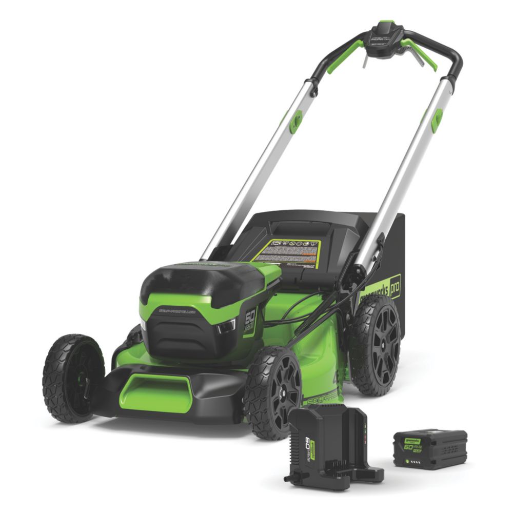 Greenworks 60V 1 x 4 0Ah Li-Ion Brushless Cordless 46cm Self-Propelled ...