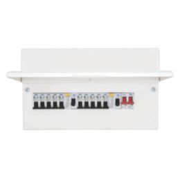 British General Fortress 16-Module 10-Way Populated High Integrity Dual RCD Consumer Unit - Screwfix