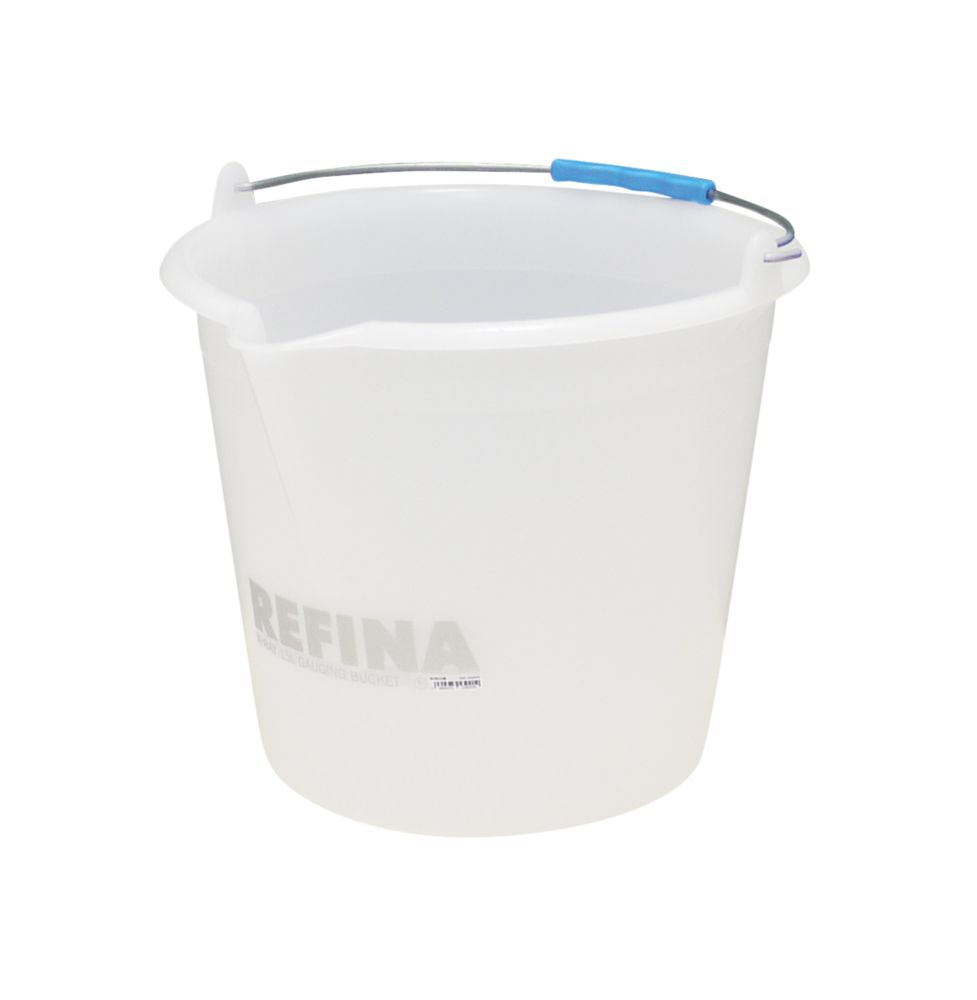Refina Plastic Gauging Bucket White 15Ltr - Screwfix