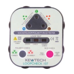 Kewtech Loopcheck 107 13A Advanced Socket Tester 230V AC - Screwfix