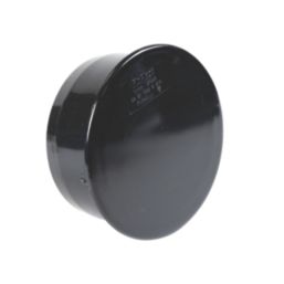 FloPlast Push-Fit Socket Plug Black 110mm - Screwfix