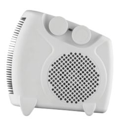 Essentials 2000W Electric Portable Fan Heater White - Screwfix