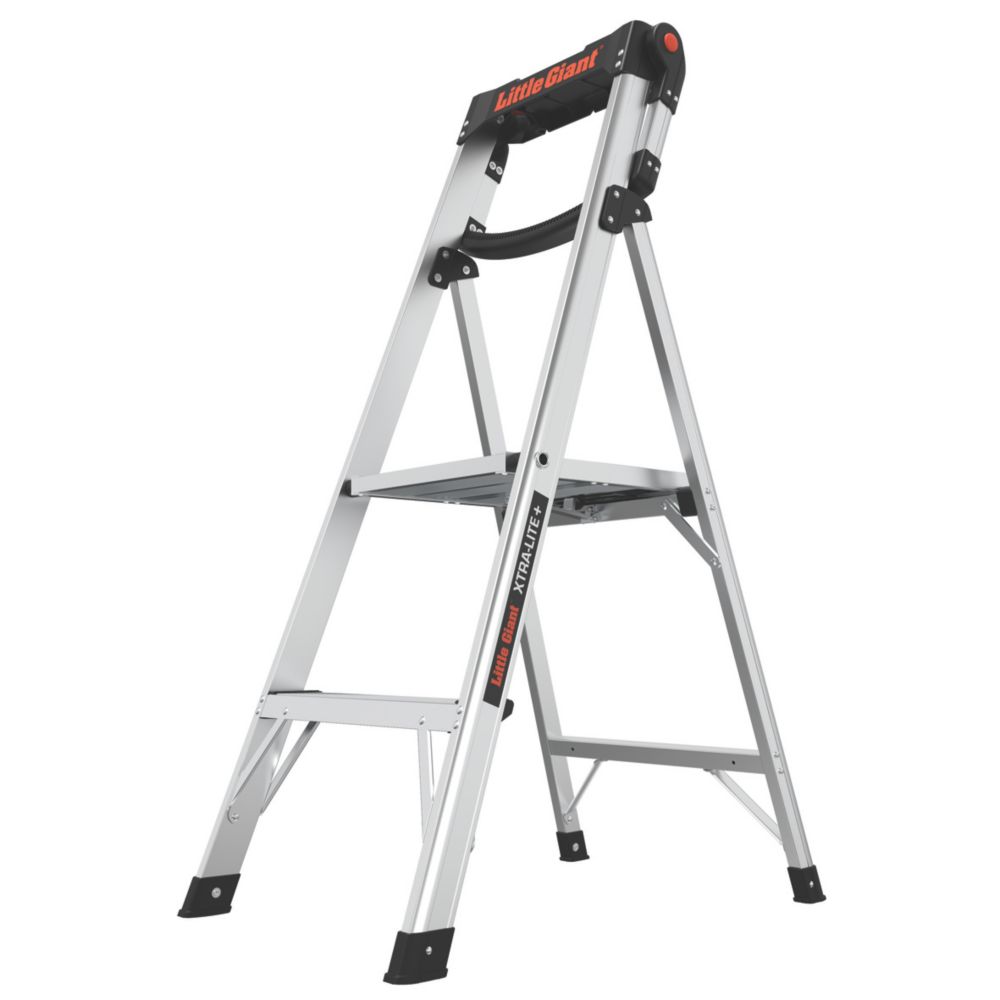 Little Giant Aluminium 1.2m 2 Step Platform Step Ladder With Handrail ...