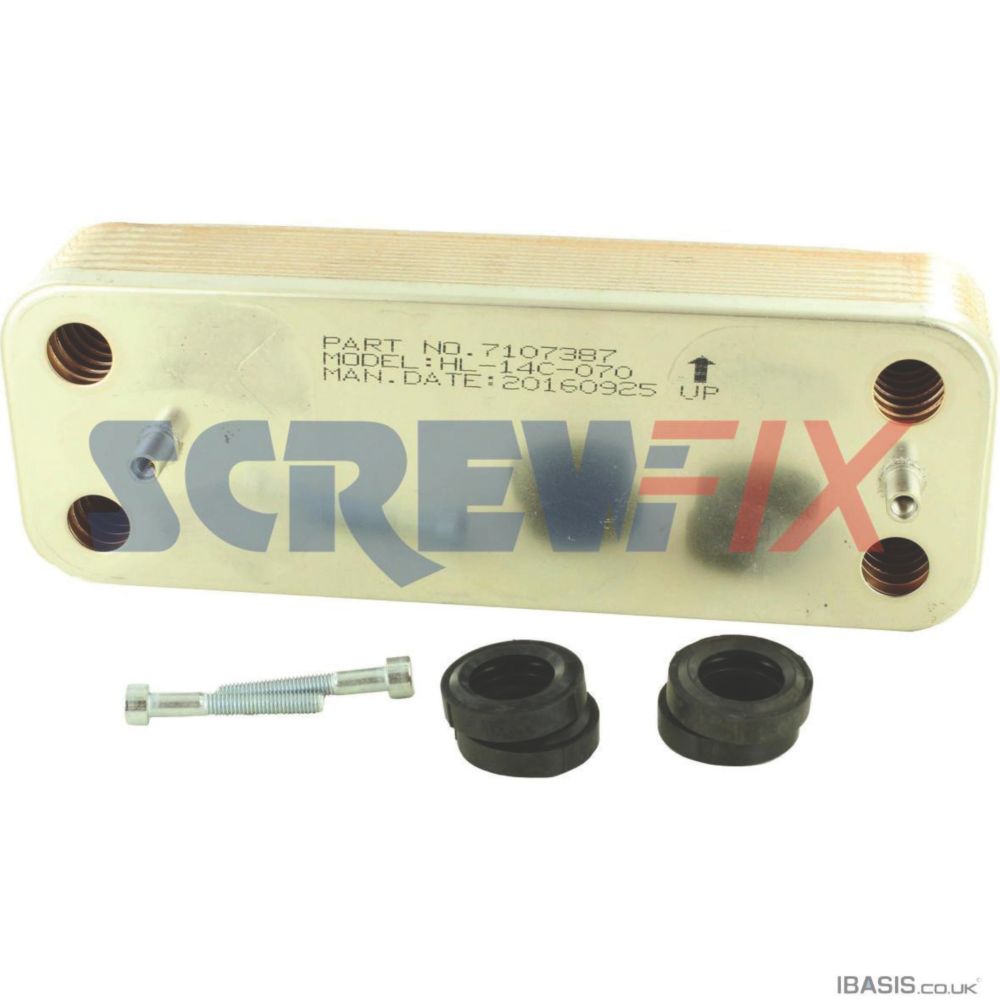 Baxi 720776401 24/28Kw 14-Plate Plate-to-Plate Heat Exchanger - Screwfix