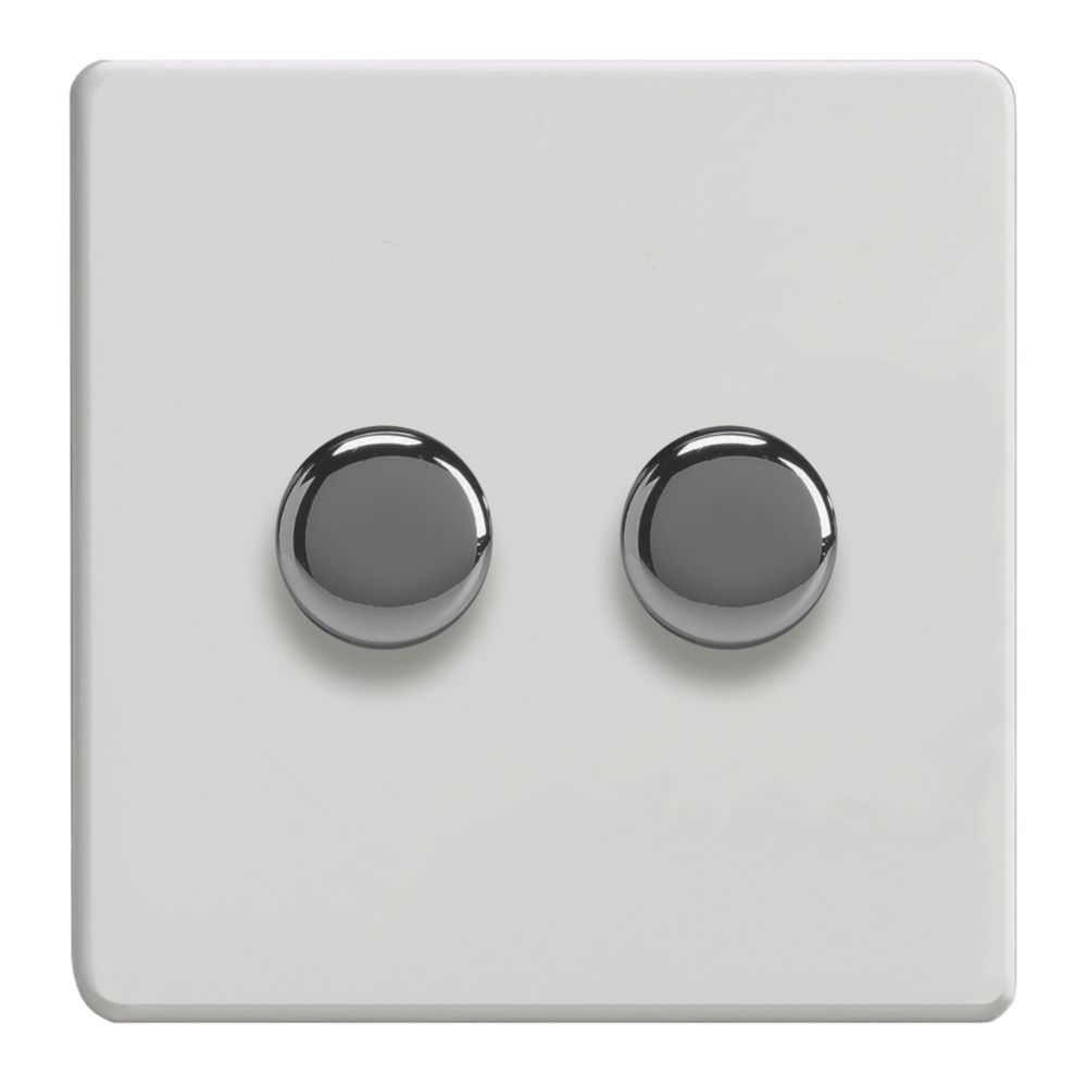 Varilight V-Pro 2-Gang 2-Way LED Dimmer Switch Paintable - Screwfix
