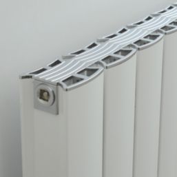 Glow 600mm x 1045mm 4508BTU White Horizontal Designer Radiator - Screwfix