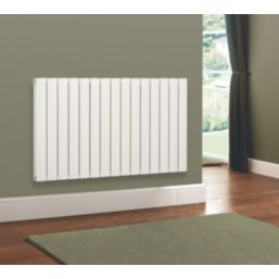 Glow 600mm x 1045mm 4508BTU White Horizontal Designer Radiator - Screwfix