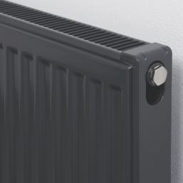 Time 600mm x 600mm 2986BTU Anthracite Type 21 Convector Radiator - Screwfix