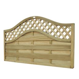 Forest Prague Lattice Curved Top Fence Panels Natural Timber 6' x 3 ...