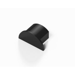 D-Line Black Micro+ Trunking End Caps 20mm x 10mm 2 Pack - Screwfix