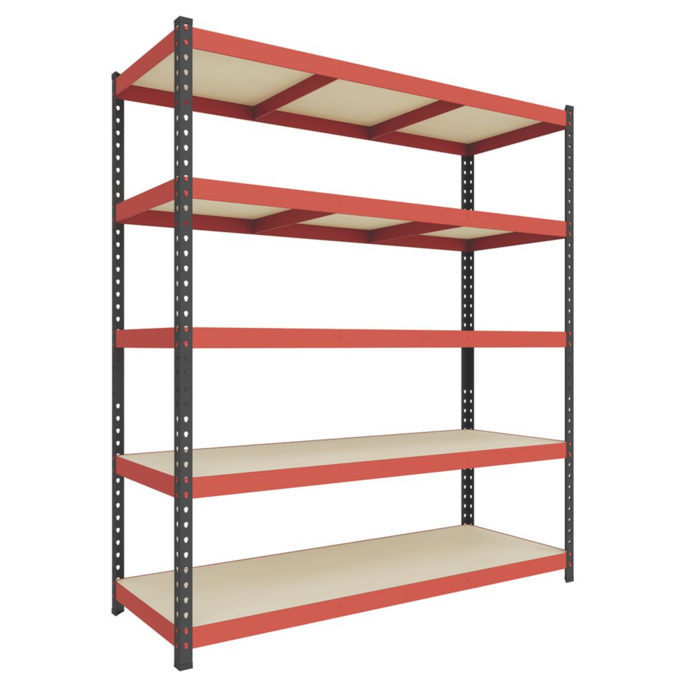 RB Boss Fastlok UDL/PC 5-Tier Metal Garage Shelving Unit 1600mm x 600mm ...