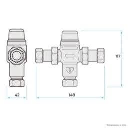 Reliance Valves HEAT112010 Easifit 2-in-1 Thermostatic Mixing Valve ...