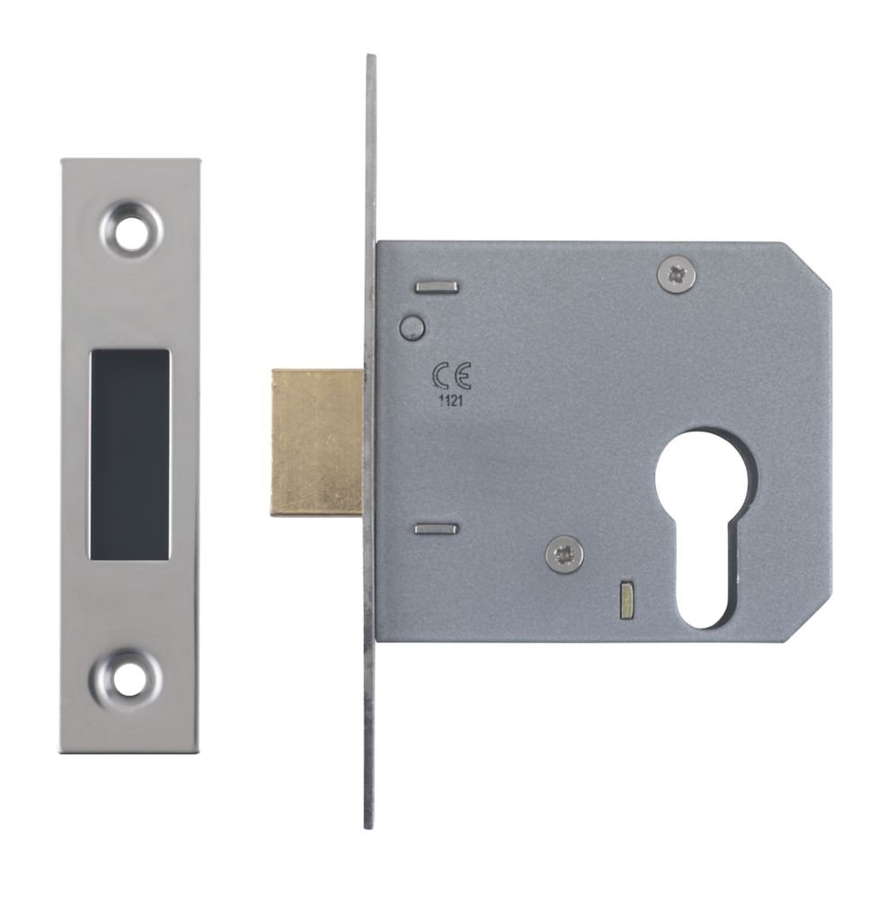 Smith & Locke Fire Rated Nickel-Plated Euro Profile Deadlock 76mm Case ...