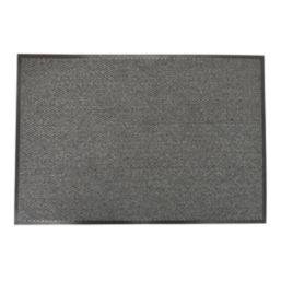 Essentials Entrance Mat Black & Grey 900mm x 600mm x 6mm - Screwfix