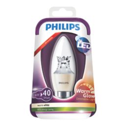 Philips BC Candle LED Light Bulb 470lm 6W - Screwfix